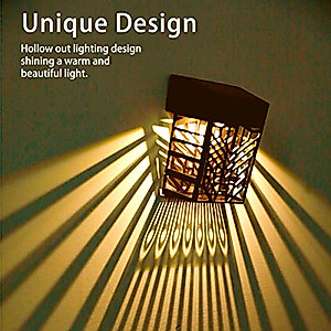 Qzc Solar Fence Lights, Solar Deck Lights Outdoor Waterproof Garden Decorative Lighting for Post, Patio,Step, Stair,Pool&Yard