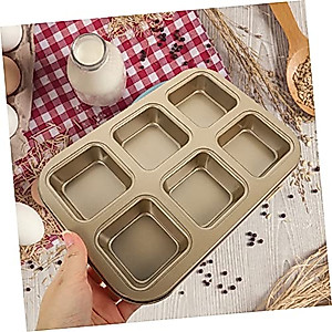 SHOWERORO Square Baking Pan Roasting Pans for Ovens Oven Cake Pan Non Stick Bread Pan Mini Cheesecake Pan Kitchen Cake Pan Professional Bread Pan Pumpkin Loaf Pan Toast Golden France