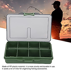 01 Fishing Lure Boxes, PP Plastic Fishing Accessory Box Bait Storage Case Fishing Tackle Accessory Box Mini for Fishing(8 Cells)