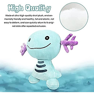 OMG ALL STORE Axolotl Plush Salamander Toy Fun and Soft Plush Stuffed Toy for Game Fans Gift Soft Stuffed Pillow Doll for Kids and Adults (8 Inch) (Blue)