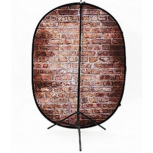 Kate 8ft Collapsible Background Stand Kit for Pop Up Backdrops Tripod Frame with Clamp for Chroma Key Green Screens, Foldable Reflectors Photography Lighting Stand