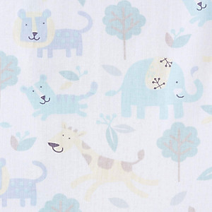Halo Sleepsack Cotton Wearable Blanket, Blue Jungle Animals, Small
