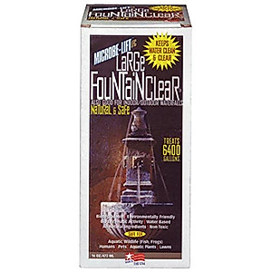 MICROBE-LIFT Large Fountain Clear Two-in-One Water Cleaner and Surface Treatment for Outdoor Fountains and Water Features, Safe for Birds, Fish, and Frogs, 16 Ounces