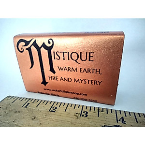 WFG WATERFALL GLEN SOAP COMPANY, LLC, Mistique, sandalwood, patchouli and spices bath soap, body soap, natural vegan soap enriched with cocoa butter