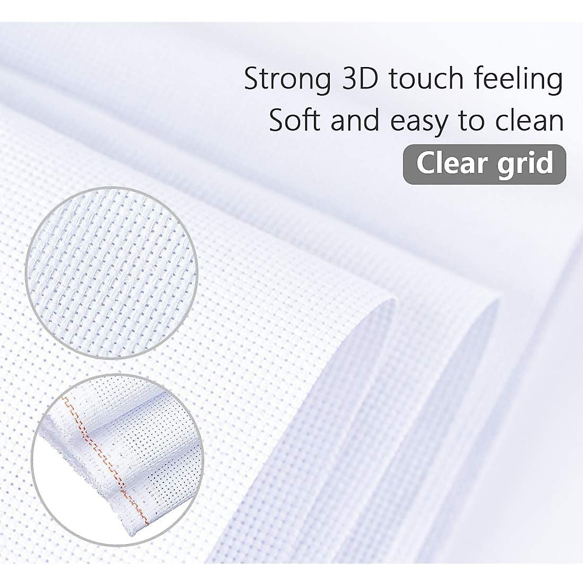 Cross Stitch Aida Fabric 14 Count, 59 by 39 Inch Large Size, Classic Reserve Cross Stitch Aida Cloth for Home DIY Embroidery Decoration