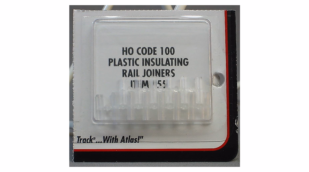 55 Plastic Rail Joiners for HO Scale Track - Atlas Code 100 Compatibility
