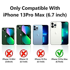 Lawonda Crossbody for iPhone 13 Pro Max Case, Adjustable Lanyard Detachable Transparent Shockproof Protective Bumpers Phone Case Black