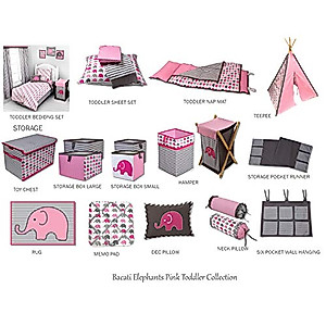 Bacati - Elephants Pink/Grey Elephants Mini Changing Pad Cover