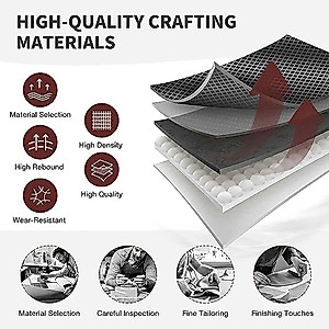 JC Home Executive Swivel Desk Silver Finished Padded Armrest and Chrome Frame Office Chair (Brown)