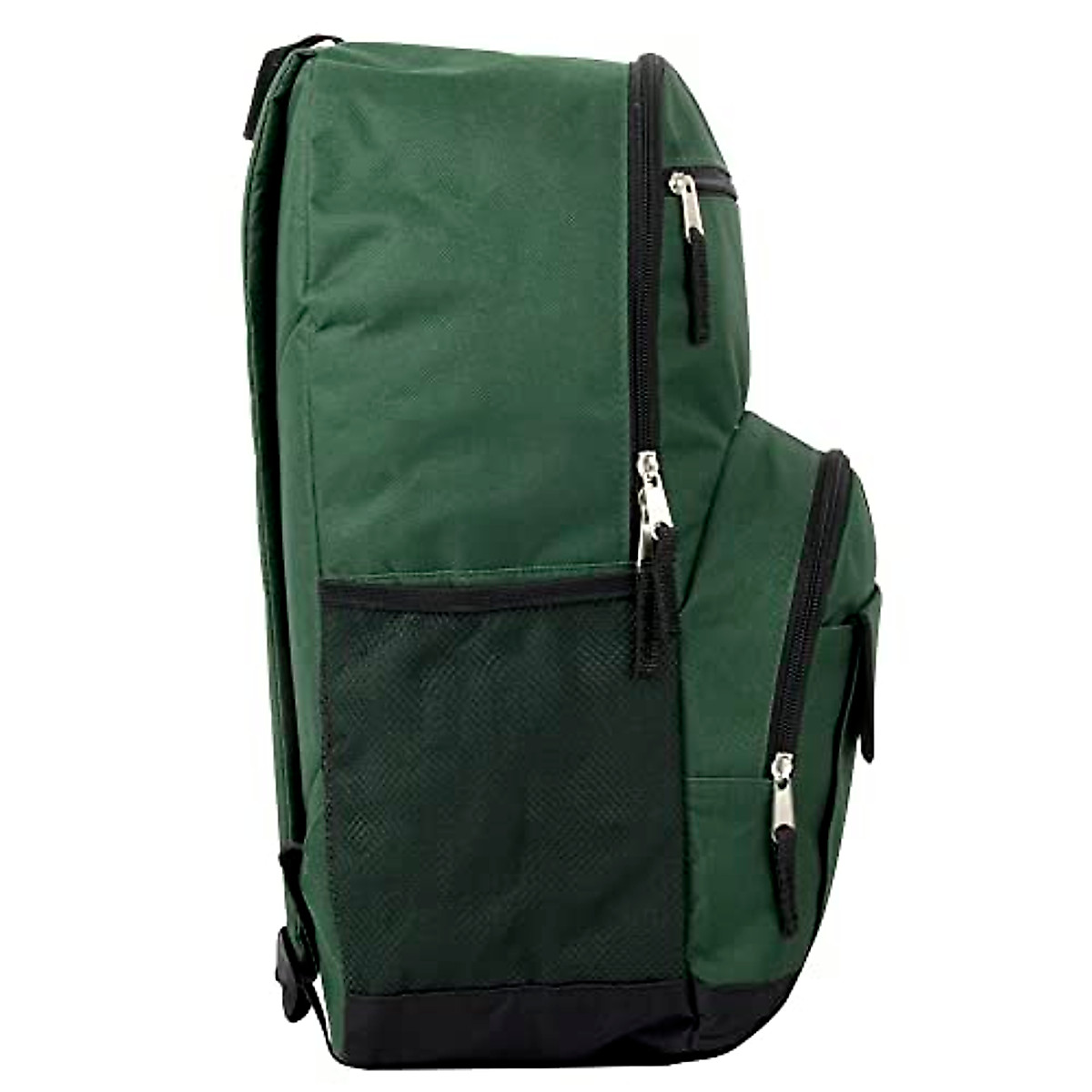 Multi Pocket Colorful Travel and College Backpacks with Padded Straps, Side Pockets (Green)