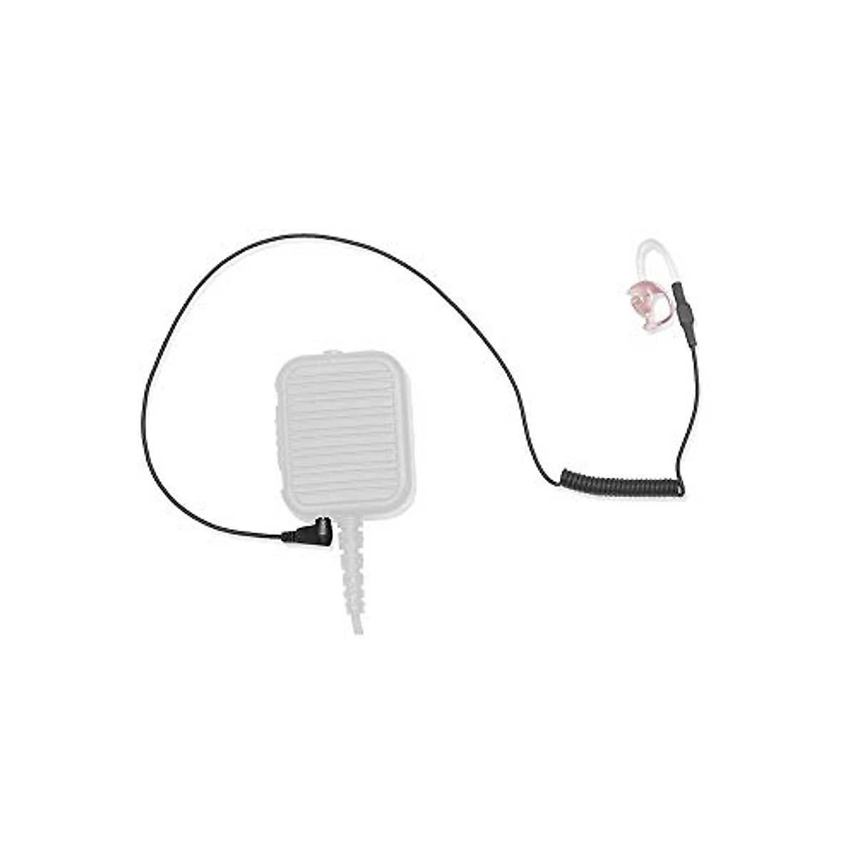 SoundWaves® by PCL Receive Only Tactical Earpiece. 2.5mm Jack with Large Right Ear tip, Attaches Directly to Speaker Microphone.