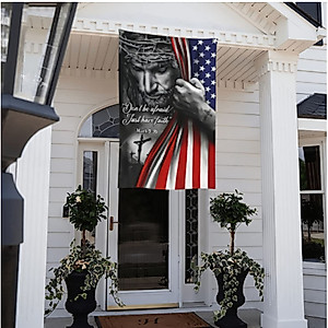 Don’t Be Afraid Just Have Faith Flag 3x5 Ft Christian American Jesus Flag for Outdoor House Home Decorative Yard Deluxe Indoor Banner