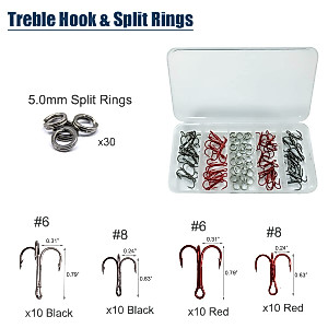 Unpainted Fishing Lures Blank Minnow Crankbaits Hard Bait Bodies Set Fishing Treble Hooks Fishing Split Rings DIY Fishing Tackle Kit 342pcs