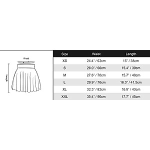 DRESHOW Polka Dot Basic Versatile Stretchy Flared Casual Mini Skater Skirt for Women Girls