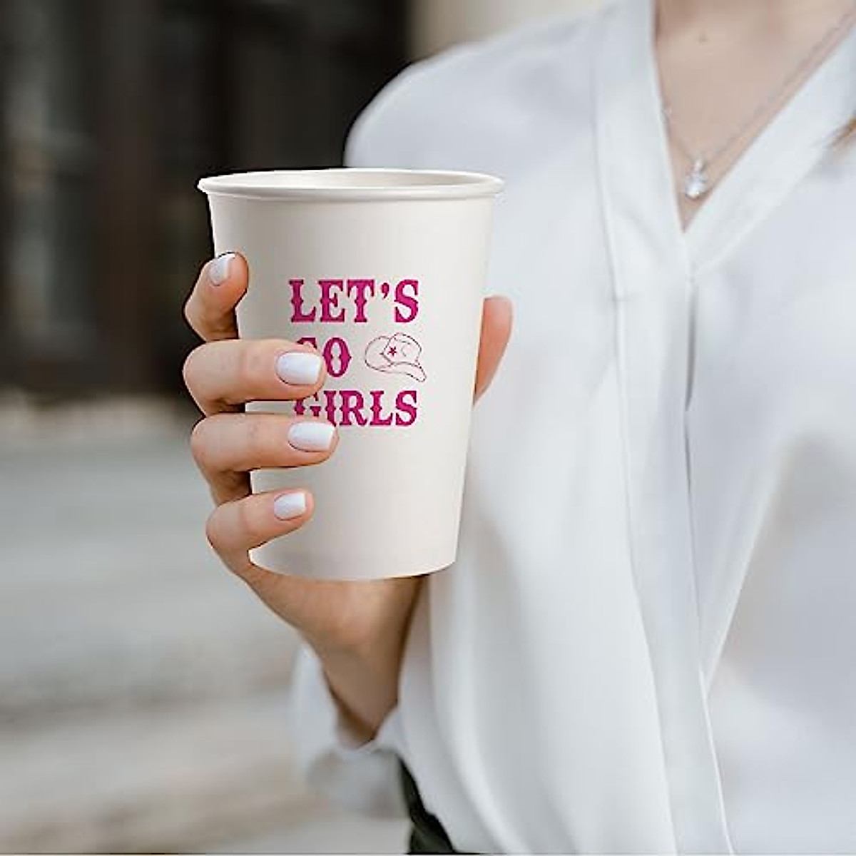 SharkBliss Lets Go Girls Party Cups, 20 Pack 9oz Lets Go Girls Disposable Paper Funny Humor Cups for Party Table Decor (Lets Go Girls Cups)