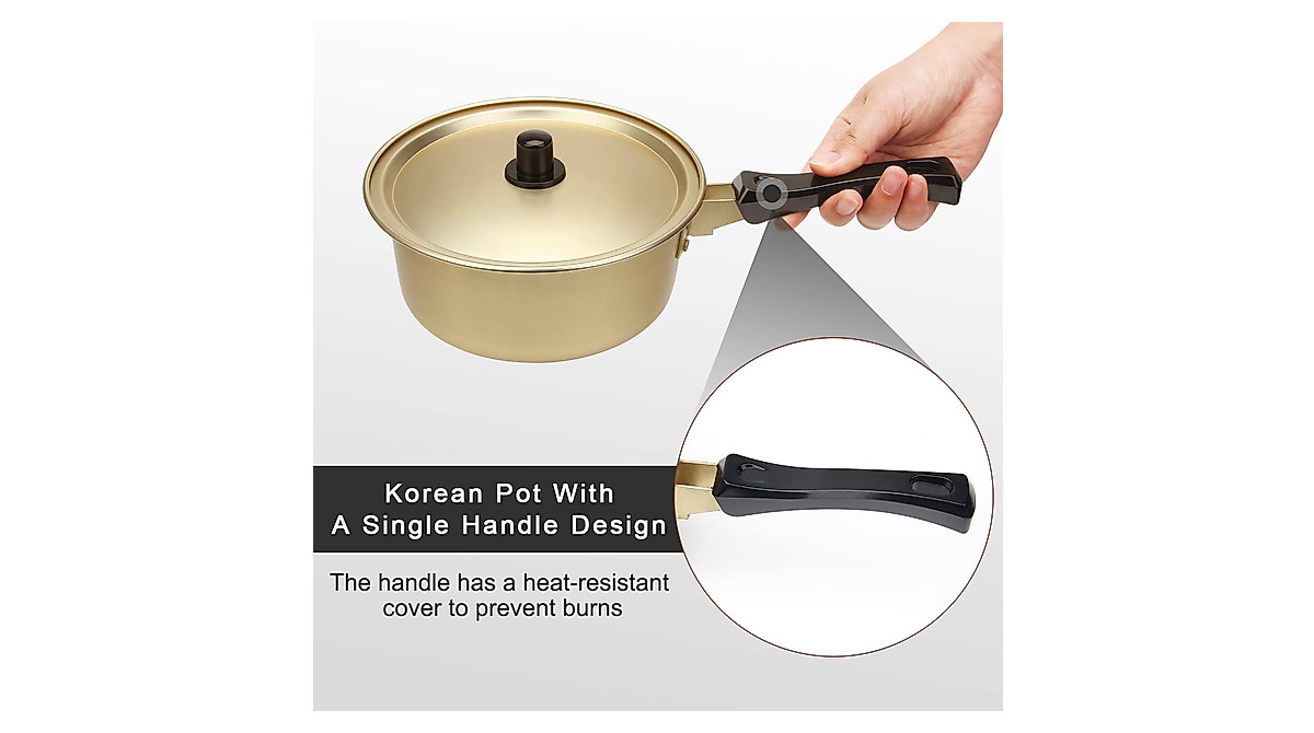 AHIER Korean Ramen Pot - Fast Heating & Lightweight Cookware