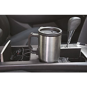 Hot Headz Heated Stainless Steel Auto Travel Mug Holder, Silver, One Size