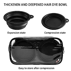 25 Pcs Hair Dye Kit, Hair Tinting Bowl Dye Brush Ear Cover Clips Gloves Storage Bag DIY Salon Disposable Hood and gloves, Home Use Hair Coloring Bleaching Hair Dryers Hair Dye Coloring Tools Set