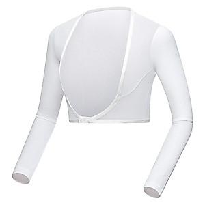 Umilake Womens Golf Cooling Shawl Outdoor Sun Protection Arm Sleeves White