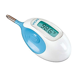 Vicks Baby Rectal Thermometer Baby Thermometer for Rectal Temperature, Short and Flexible Tip with Fast Read Times and Large Digital Display