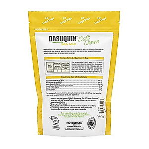 DASUQUIN MSM Soft Chews for Large Dogs 60 lbs. +, Count of 84, 7.5 in