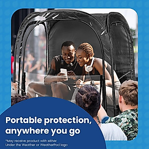 WeatherPod – The Original XXL 1-2 Person Pod – Pop-Up Weather Pod, Protection from Cold, Wind and Rain - Black