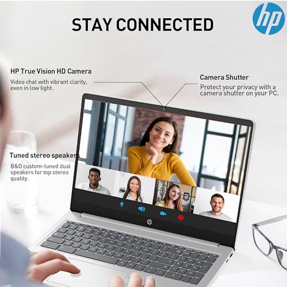 HP Chromebook Laptop, 15.6 Inch Laptop for College Students, Intel Processor N200 (Beat i5-8250U), 8GB DDR5 RAM, 128GB Storage (64GB eMMC + 64GB SD Card), Natural Silver, PCM