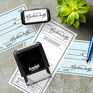 Custom Signature Stamp - Self Inking - Your Choice of 7 Ink Colors! (Medium)