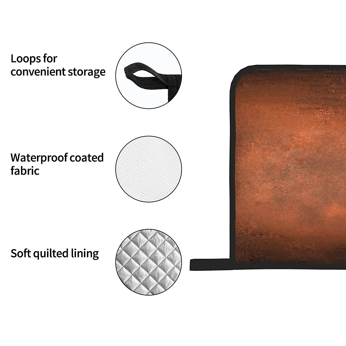 Oven Mitts and Pot Holders Sets of 4 Paint Hammered Abstract Orange Brown Vintage Aged Copper Burnt Dirty Dark Antique Polyester Oven Mitts with Oven Gloves and Hot Pads Potholders for Kitchen BBQ