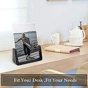 Waysse 4x6 Picture Frames,Wooden Picture Frame 2 Pack- Black Picture Photo Frame with High Difinition Acrylic Glass Covers Rustic Photo Frames for Wall or Tabletop Display (Vertical)