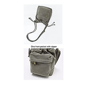 Jeelow Small Canvas Tote Handbag Mini Crossbody Cellphone Bag Purses With Adjustable Strap & Zipper (Small Grey)
