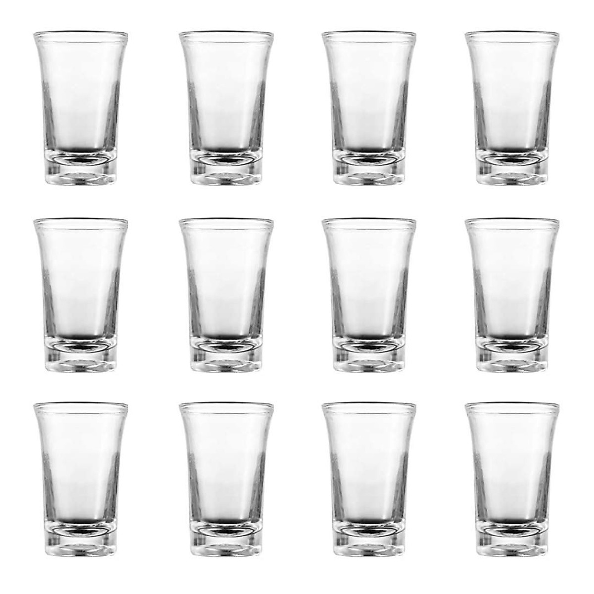 Generic 12 Pack heavy base Acrylic Plastic Shot Glasses, Unbreakable shot glass Perfect for Shot Dspenser, Bars, Parties, All Liquor, Cocktails & Family Game Night, (Capacity 1.2 oz Clear 12 Pack)