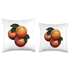 Spat's Splats Steve Spathelf Original Dunedin Florida Orange Throw Pillow, 16x16, Multicolor