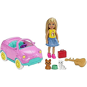 Mattel GTK95 Chelsea Driving a Vehicle Barbie Fun Doll, 3 Years Old and Above