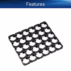 Heyiarbeit 5Pcs 5x6 Tandem 21700 Lithium Battery Holder Cell Spacer Bracket for DIY Battery Pack Hole Dia 21.7mm/0.85"