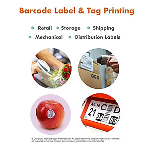 6 Rolls Wolfbarco 4.33" x 1476' (110mm x 450m) Black Standard Wax Thermal Transfer Ribbon Compatible with Zebra ZT200, ZT220, ZT230, ZT410, ZT420,TEC, INTERMEC, Citizen, TSC, GODEX, ARGOX Printers