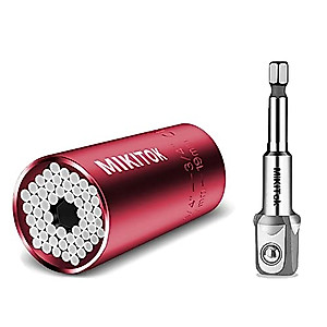 MiKiTok Universal Socket Universal Socket Wrench Craftmanstoolset,Birthday Gifts for Men Women Husband Him Boyfriend 1/4"-3/4" (7mm to 19mm)