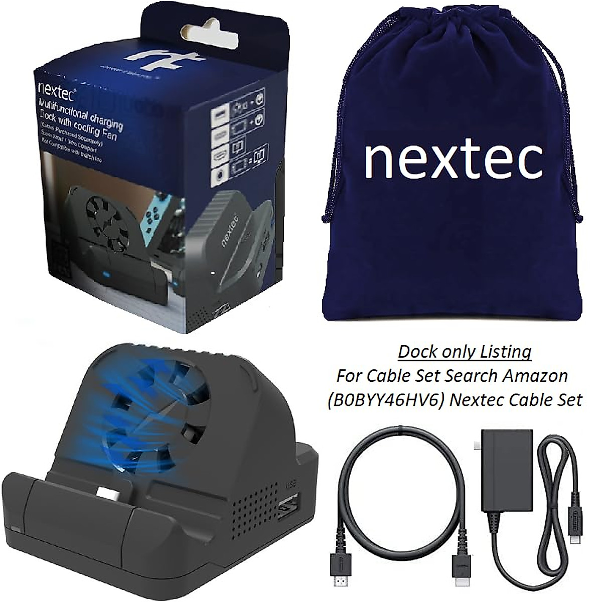 Switch Dock for Nintendo Switch/Switch OLED (Nintendo Switch Docking Station for TV & Charging Dock) Portable Nintendo Switch Dock TV Adapter Stand (4K HDMI 3.0) – Super Small (Black/No Cables)