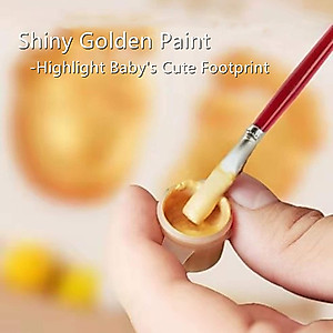 Nifyto Baby Handprint Footprint Ornament Keepsake Maker Kit, Baby Nursery Memory Art Kit, Baby Shower Gifts, Xmas Gifts, Precious Moment for Newborn,Baby Boy/Girl, Personalized Baby Prints(8'')