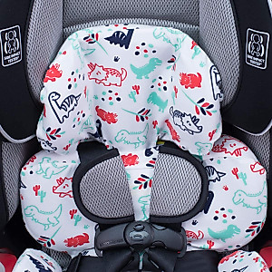 JYOKO Kids Cover Liner Made Cottton for car seat Compatible with Reducer Graco 4Ever (Dino Party)