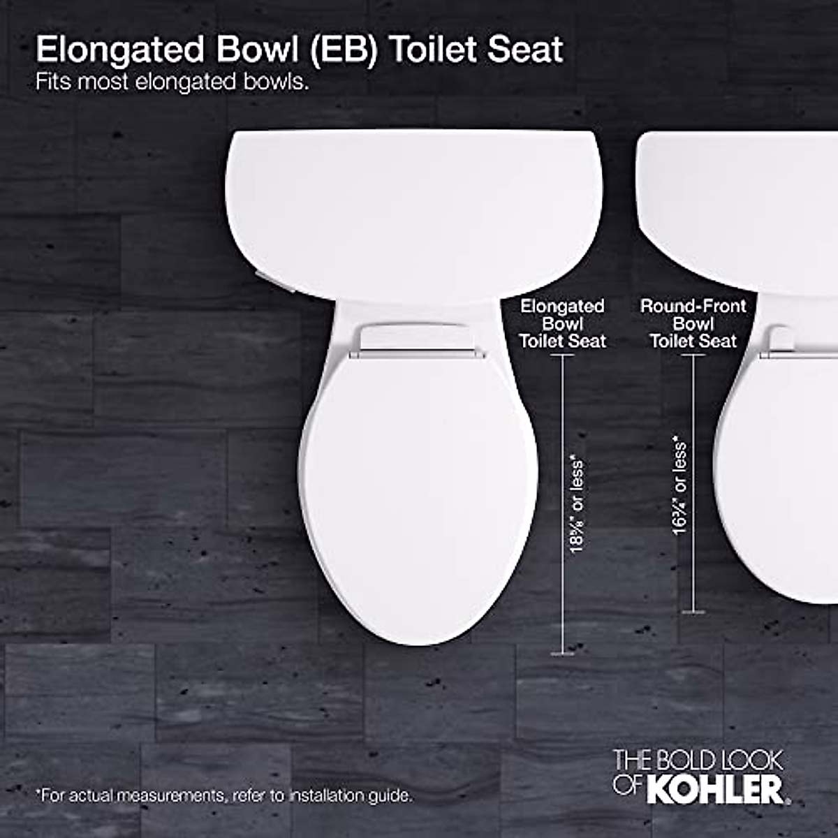 KOHLER K-4774-47 Brevia Elongated Toilet Seatwith Quick-Release Hinges and Quick-Attach Hardware for Easy Clean in Biscuit