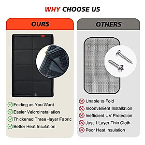 Losrik RV Window Shade Cover - 25 x 16 Inches, Upgraded Foldable RV Vent Insulator, Camper Skylight Door Sun Shades UV Rays Protection Privacy Blackout for Travel Trailer Motorhome