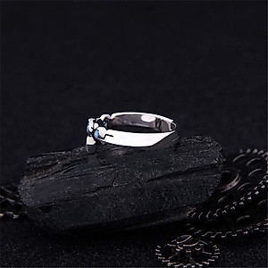 Anime ZERO Stephanie Dola Jibril Shuvi Dora Ring S925 Sterling Silver Rings Christmas Cosplay Gift US size 7/8/9