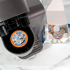 Fresh Roasted Coffee, Fair Trade Organic Black Knight Water-Processed Decaf, Dark Roast, Kosher | 72 Pods for K Cup Brewers