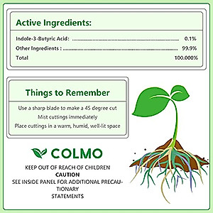 Colmo Rooting Hormone Powder for cuttings Miracle Grow Potting Soil Fertilizer 0.7 oz/ 20g