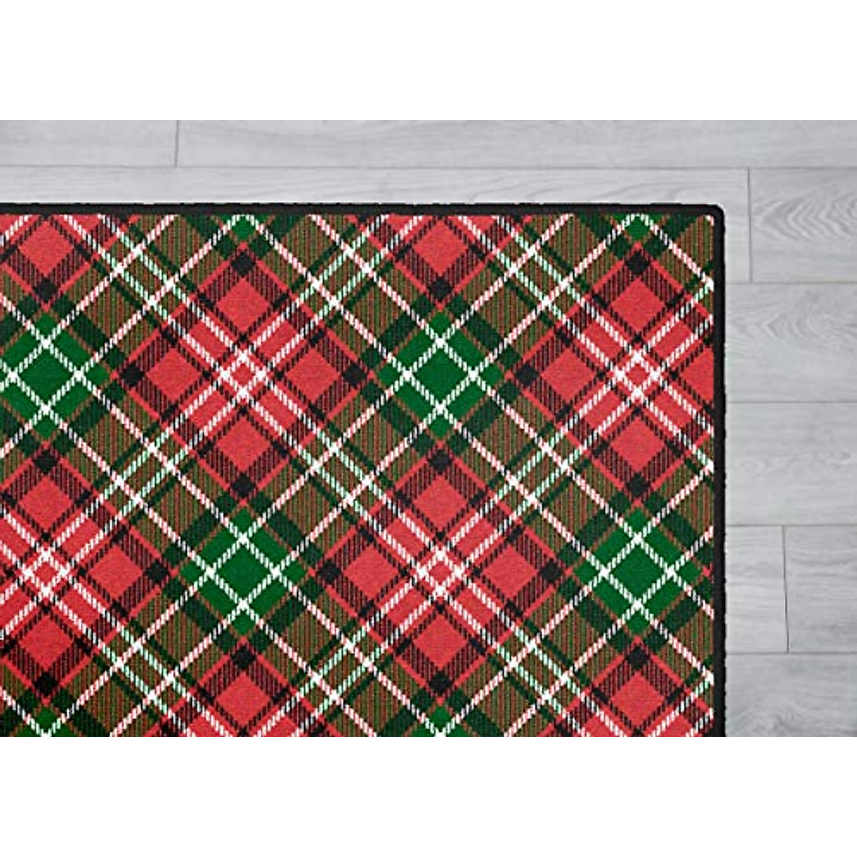 Brumlow MILLS Christmas Plaid Washable Festive Print Holiday Area Rug for Living or Dining Room, Bedroom Carpet and Kitchen Rug, 5'x8', Multicolor