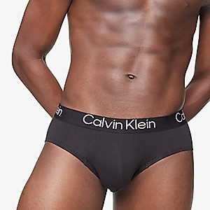 Calvin Klein Men's Ultra Soft Modern Modal Hip Brief, 3 Black, L