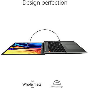 ASUS 2023 Vivobook S15 15.6” 3K OLED Laptop 14-Core Intel Core i7-12700H Iris Xe Graphics 16GB DDR4 1TB NVMe SSD 2xThunderbolt4 WIFI AX Webcam HDMI2.1 Backlit KB Fingerprint Windows 11 Pro w/RE USB