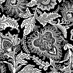 Vera Bradley Women's Cotton Reversible Table Runner, Java Black - Recycled Cotton, One Size