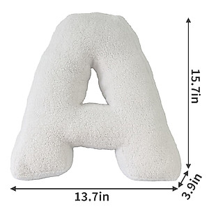 QUSLIMY Letter Plush Pillow, Decorative Throw Pillows for Bed Couch, Letter Hugging Throw Pillows, Letter Pillows English A to Z for Sofa Bedroom Living Room